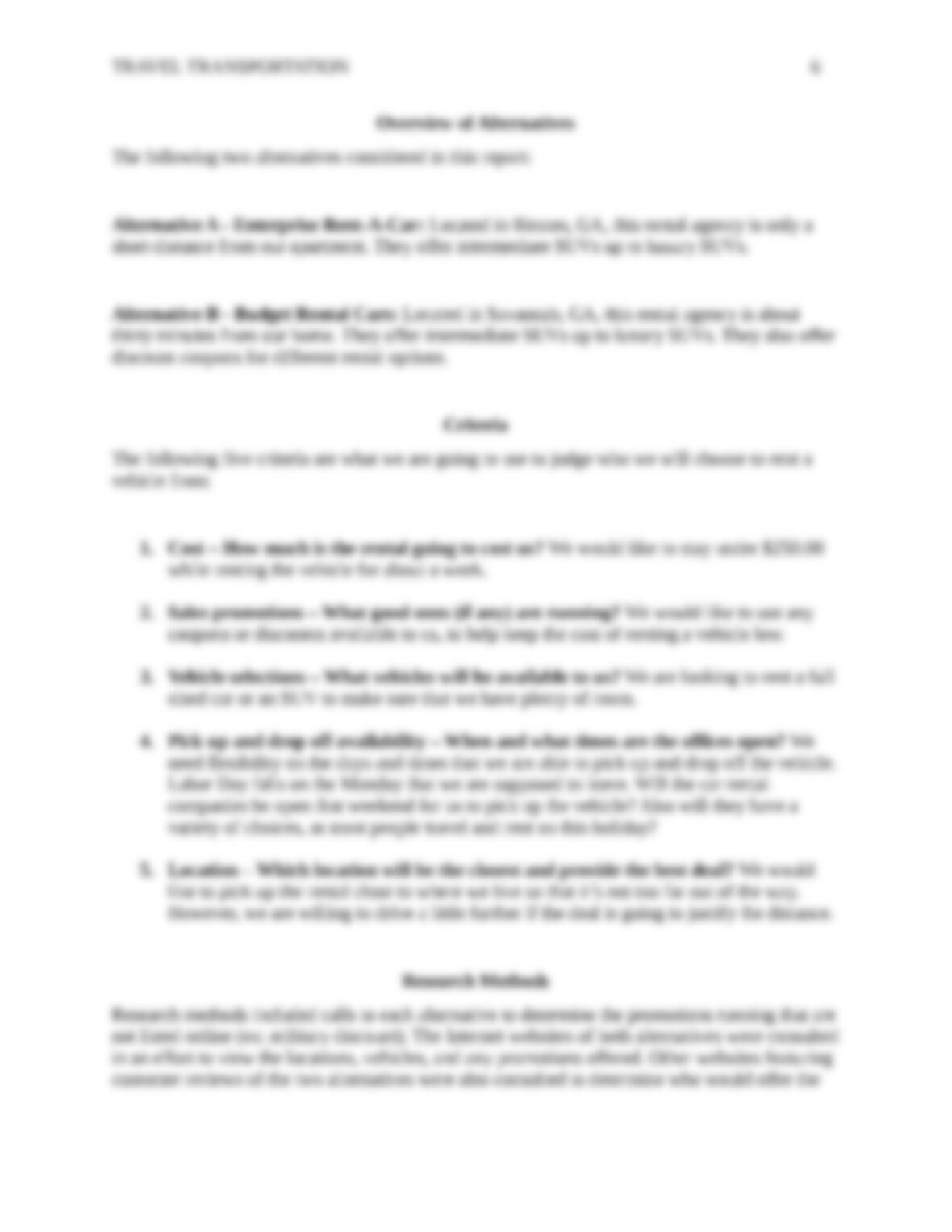 Travel Justification Report | Online Studying Solution