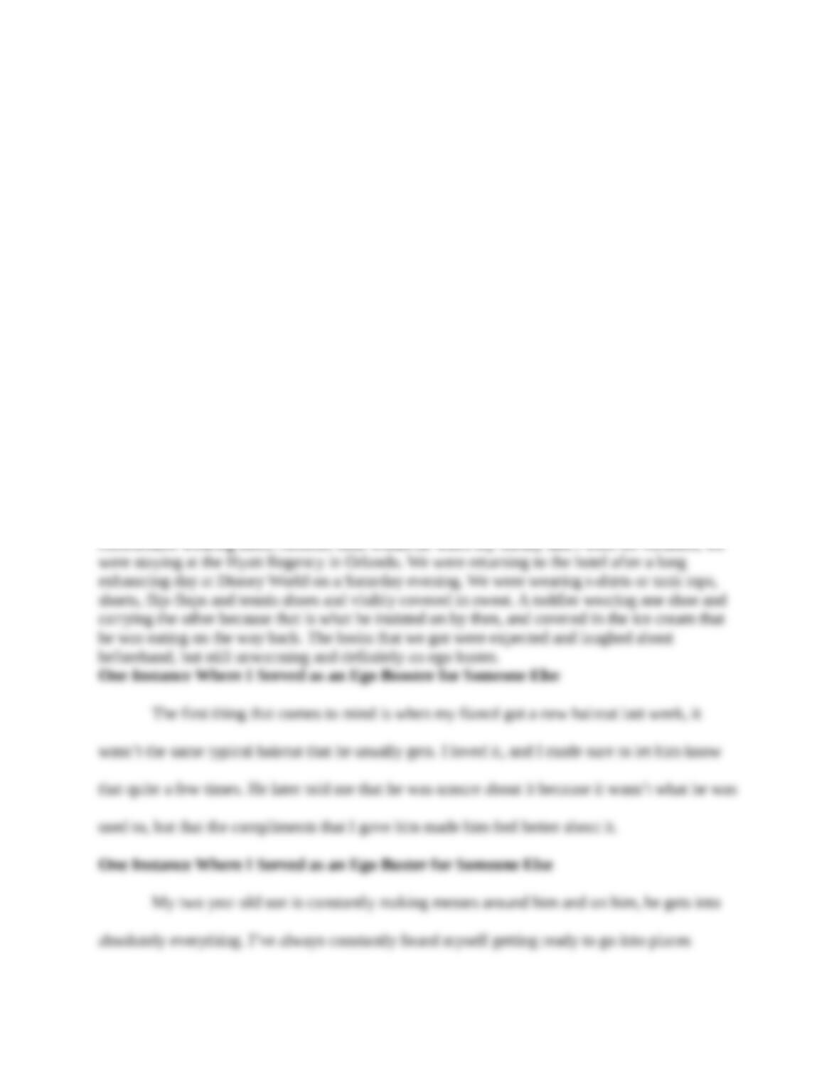 ego booster vs ego busters | Course Paper