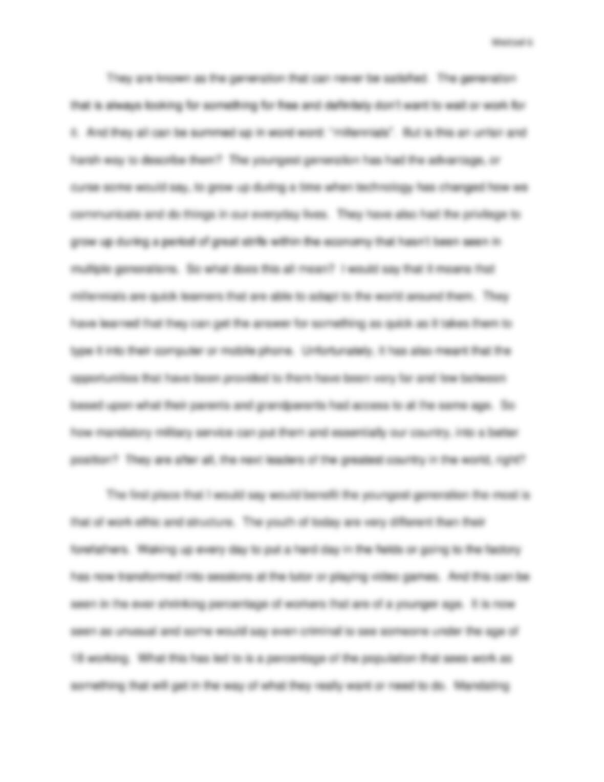 Making The Draft Mandatory For All 18 Year Olds | Online Studying Solution