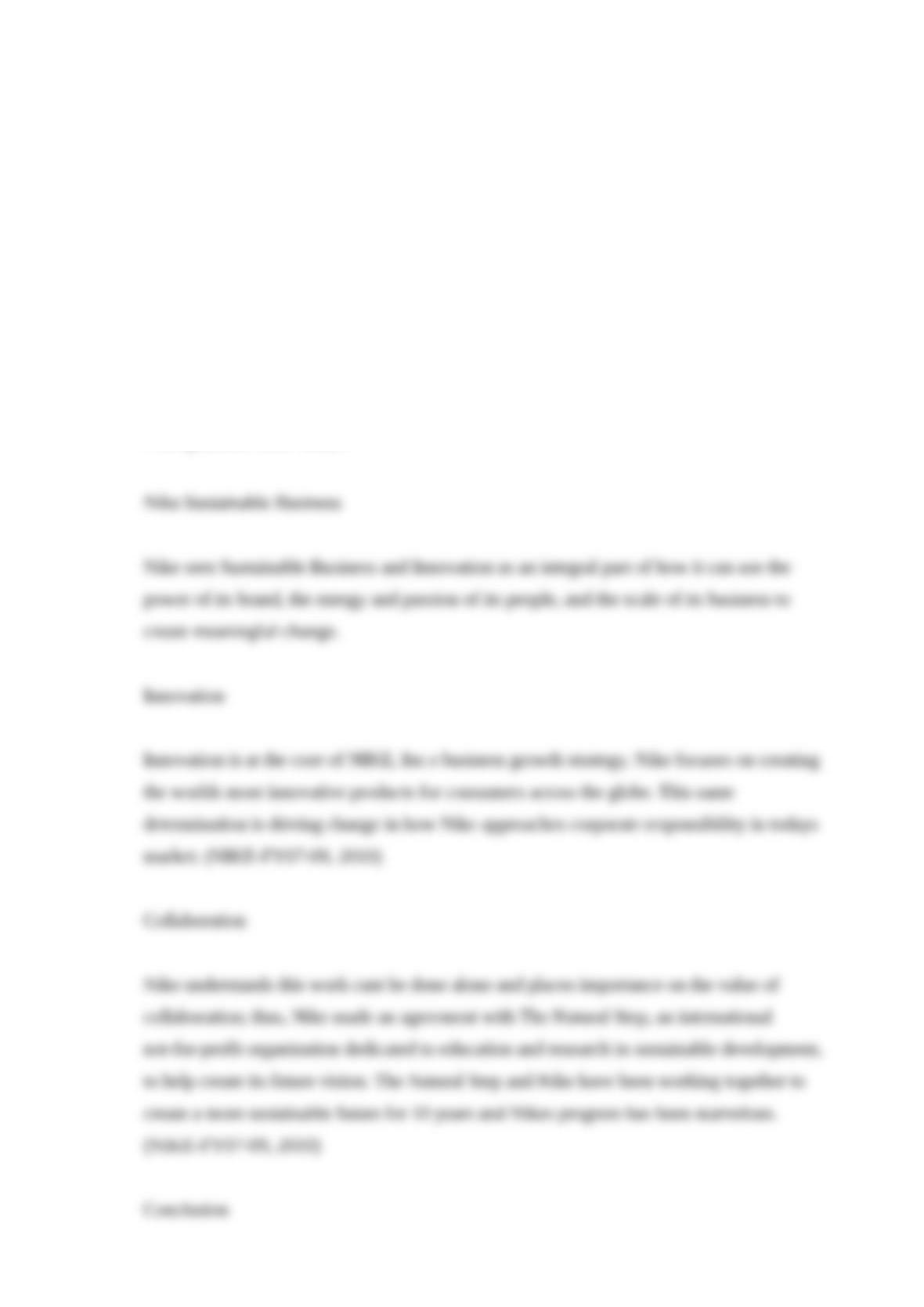 Principles of Nike | Course Paper