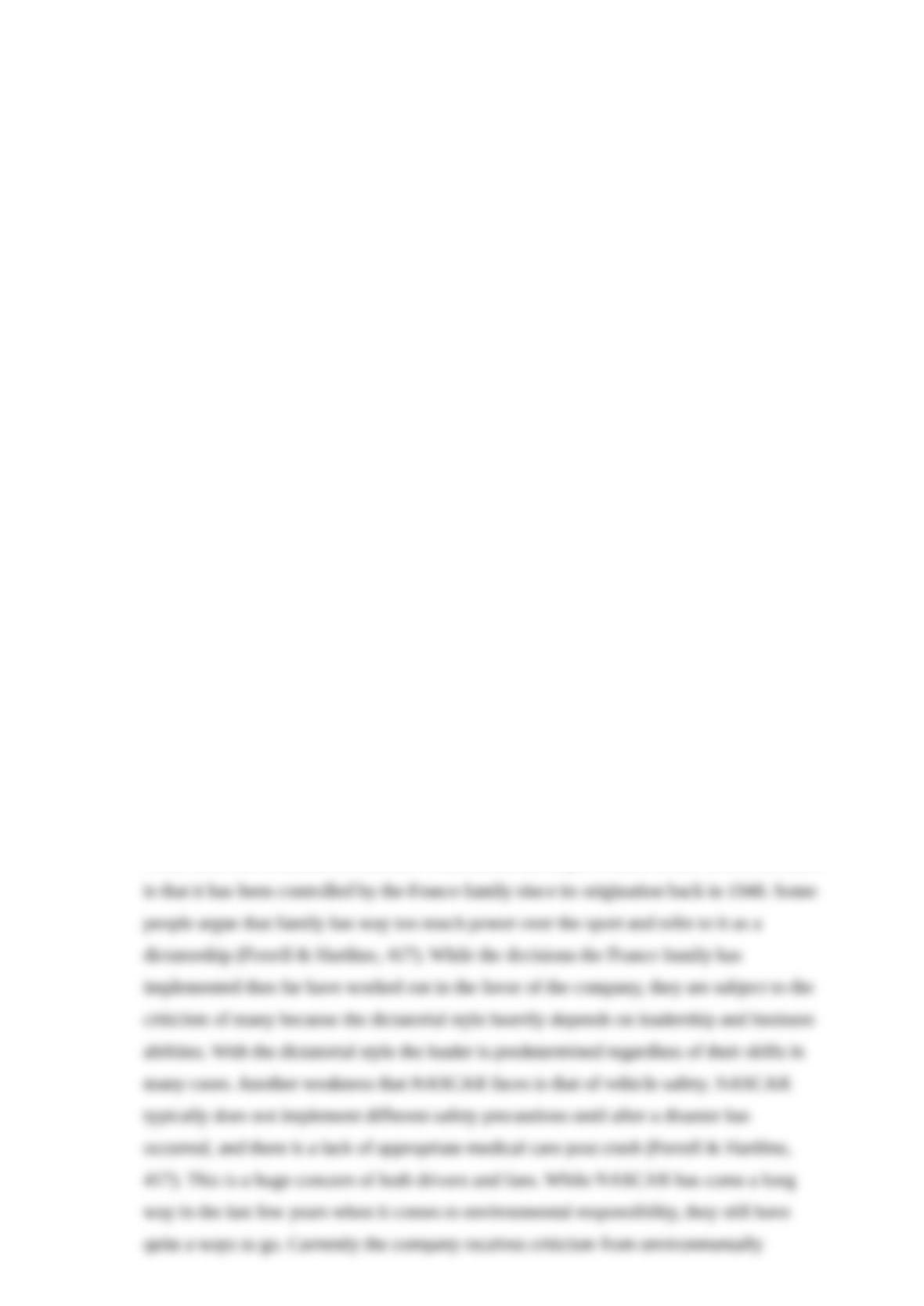 NASCAR SWOT Analysis | Online Studying Solution