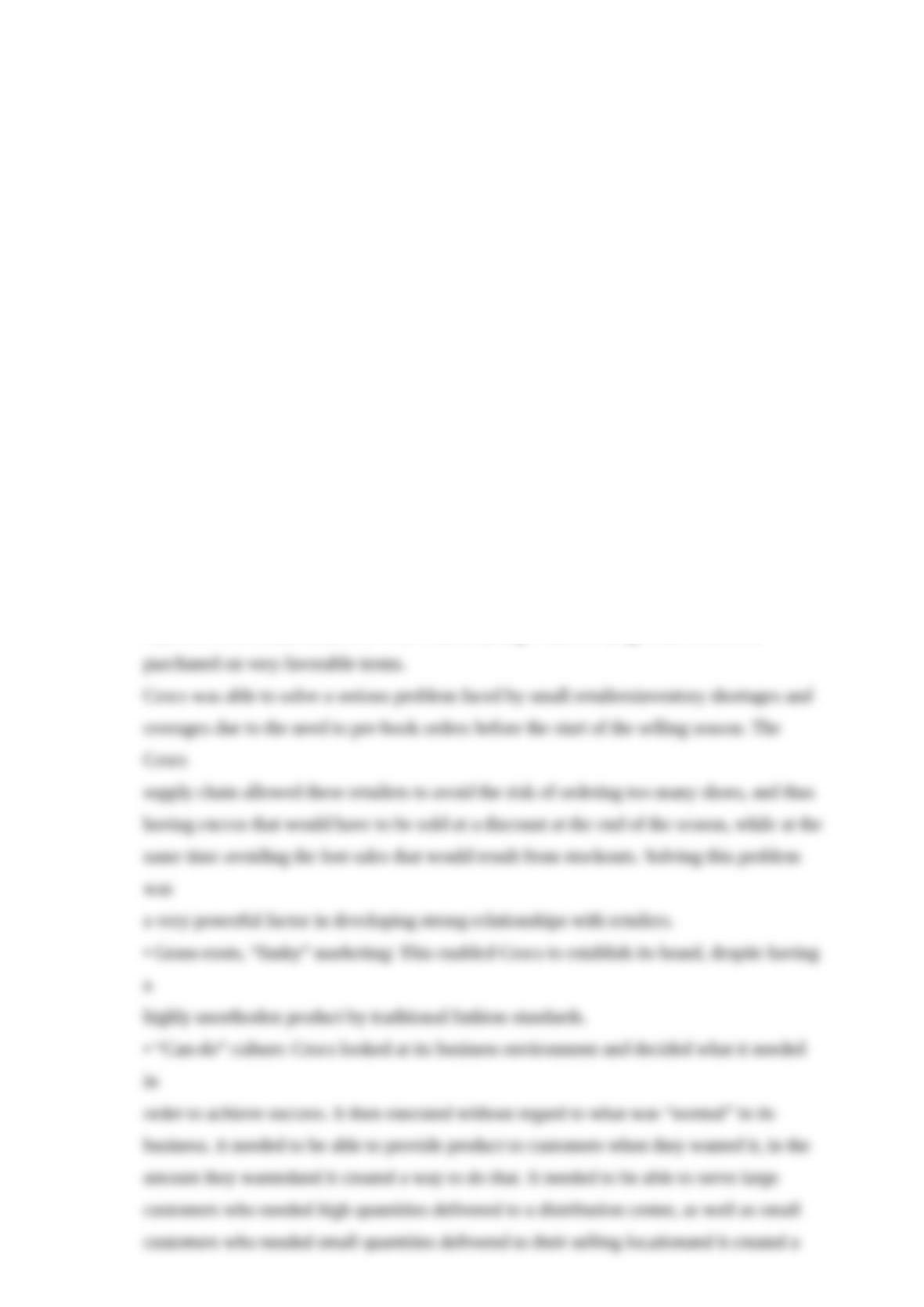 Crocs: Revolutionizing an Industry's Supply Chain Model for Competitive ...