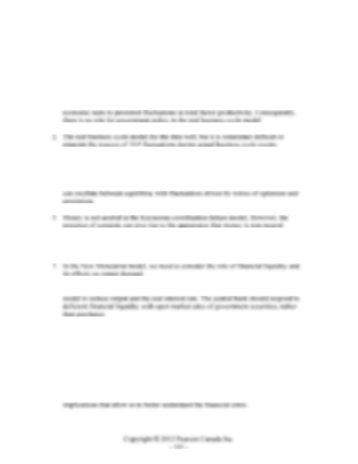 Economics Chapter 13 Homework Business Cycle Models With Flexible ...