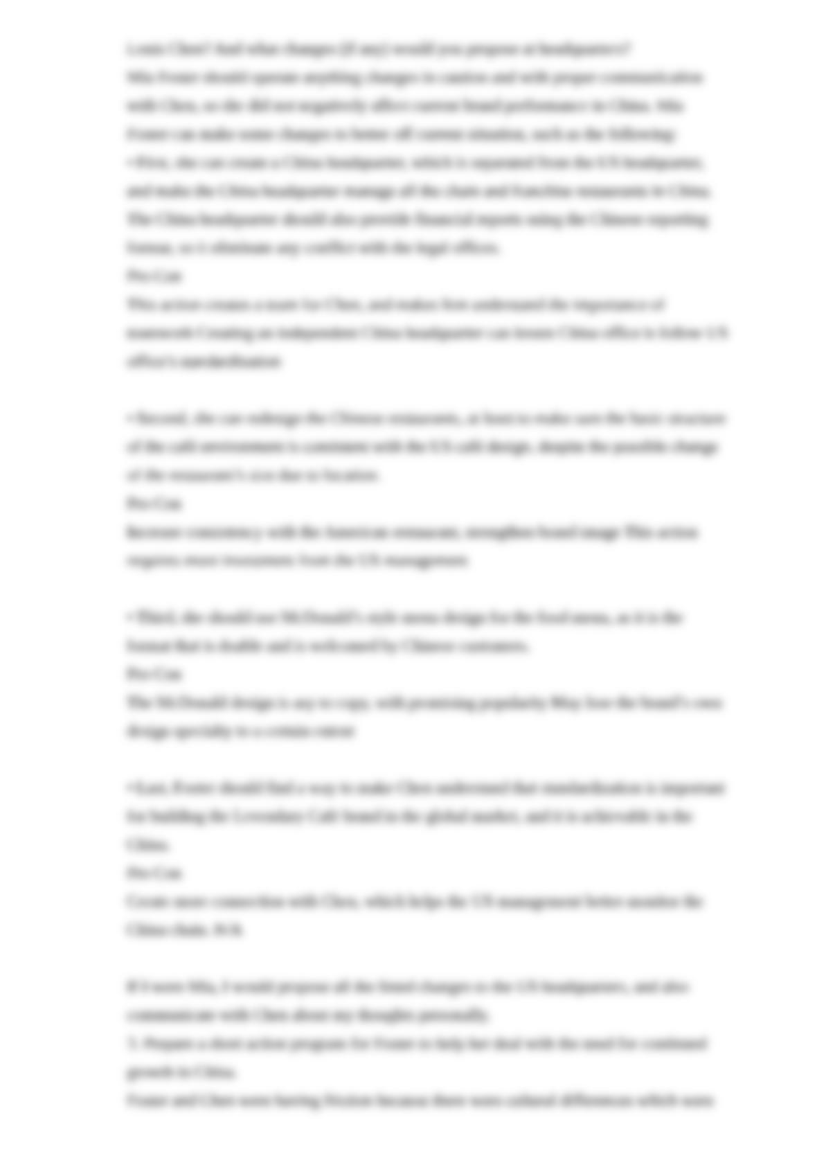 Levendary Cafe Case Analysis | Course Paper