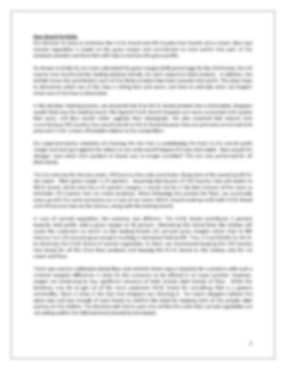 HEB Private Label | Course Paper